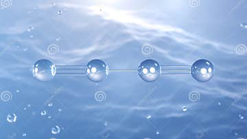 Cyanogen Molecular Structure, 3d Model Molecule, Carbon Nitride ...