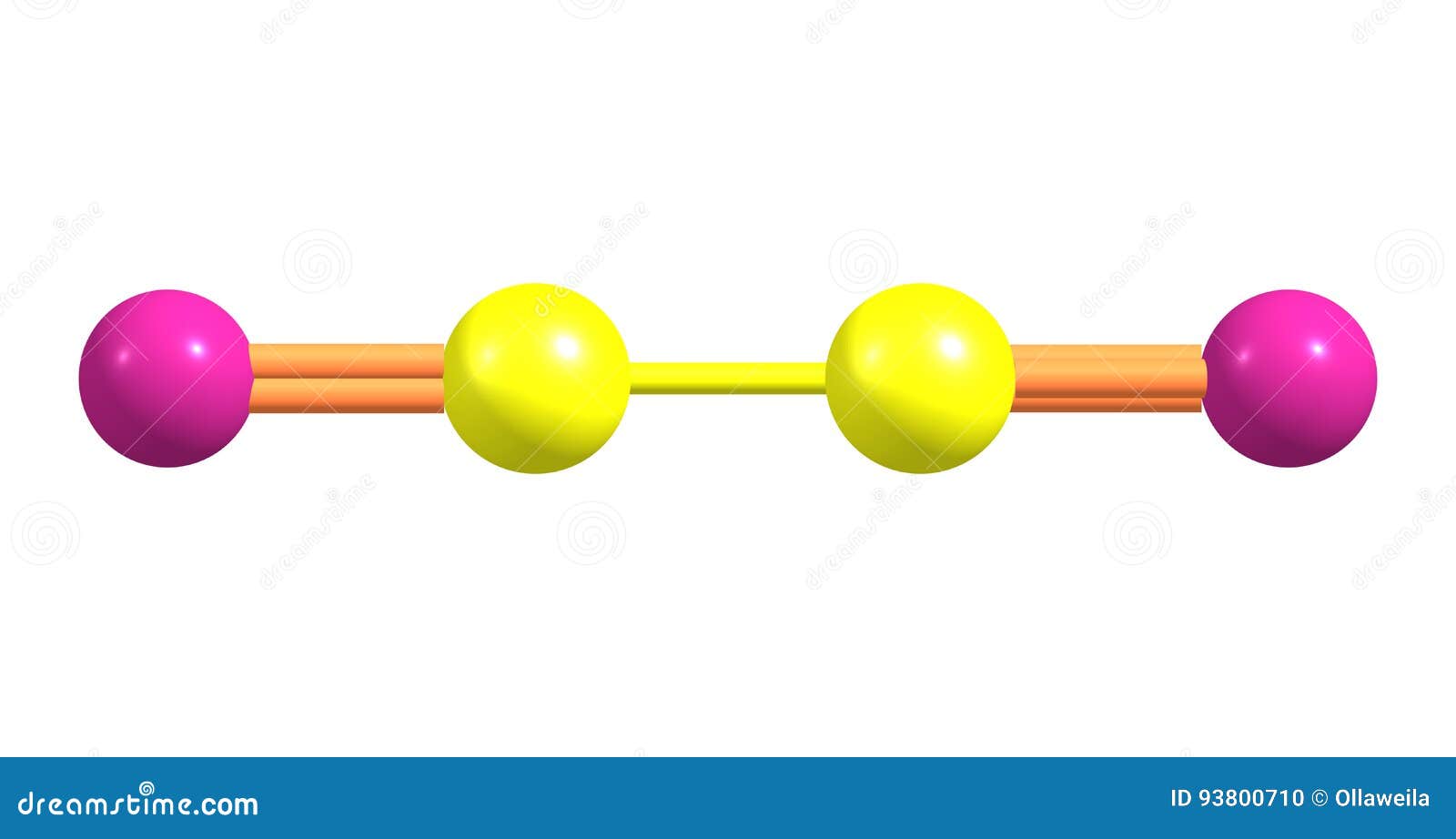 Cyanogen Molecular Structure Isolated on White Stock Illustration ...