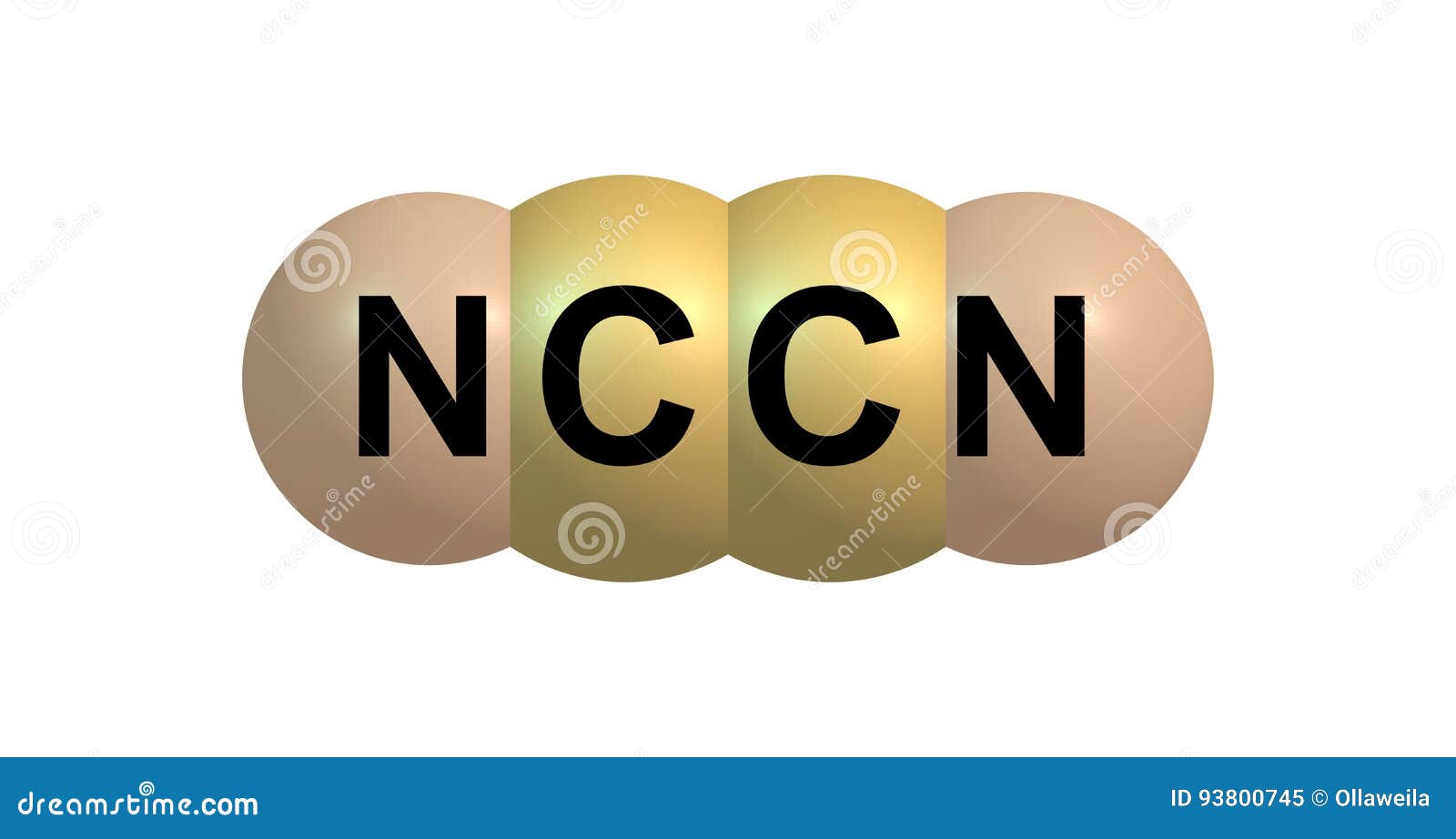 Cyanogen Molecular Structure Isolated on White Stock Illustration ...