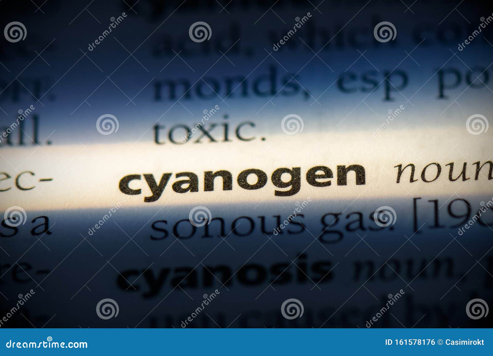 Cyanogen stock photo. Image of isolated, page, meaning - 161578176