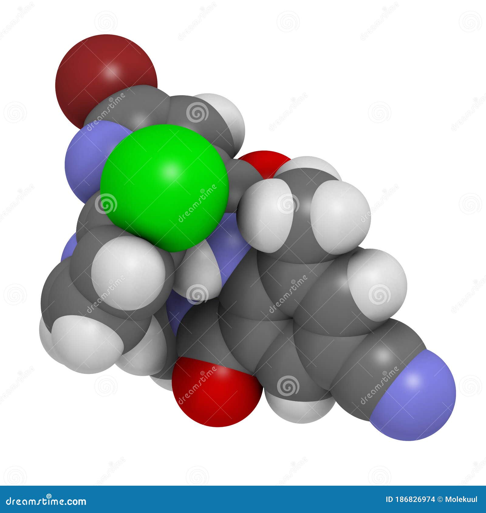Cyantraniliprole Insecticide Molecule (ryanoid Class). 3D Rendering ...