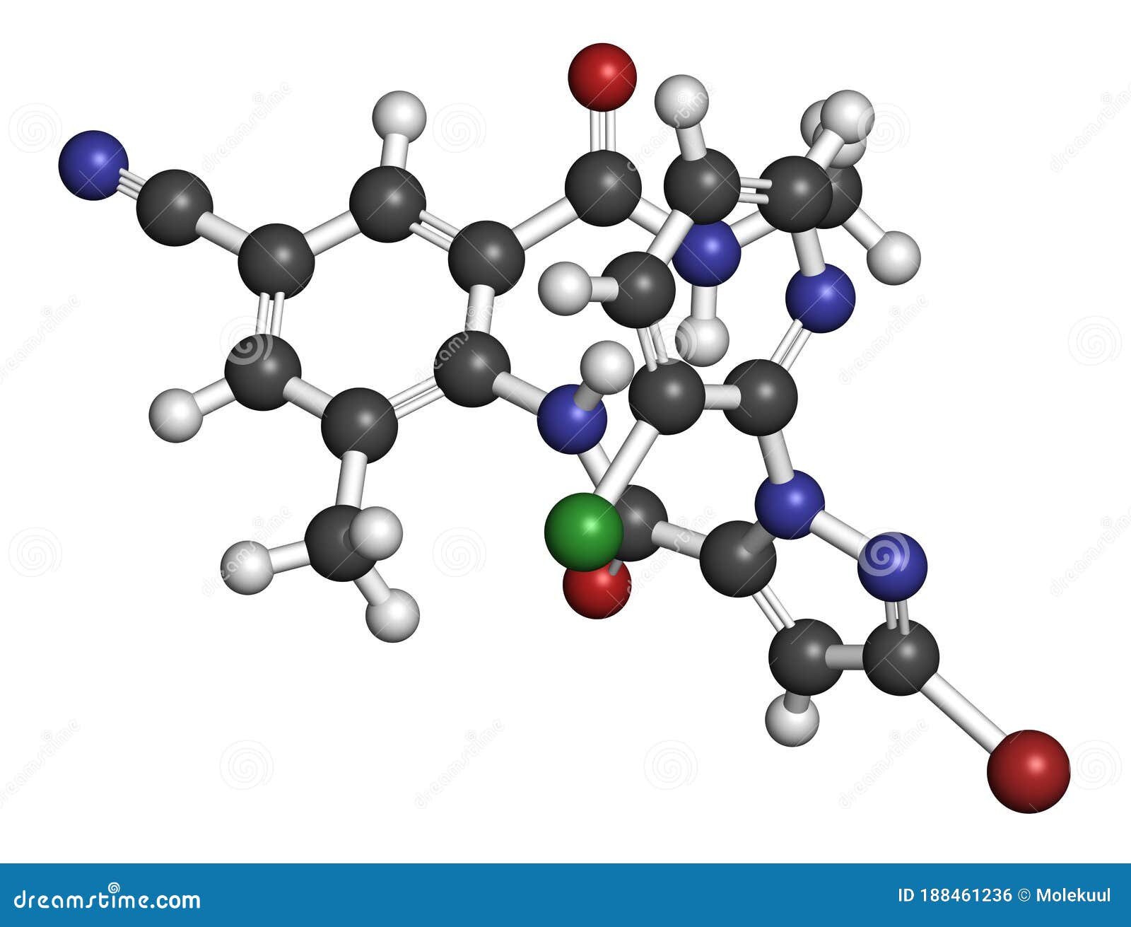 Cyantraniliprole Insecticide Molecule (ryanoid Class). 3D Rendering ...
