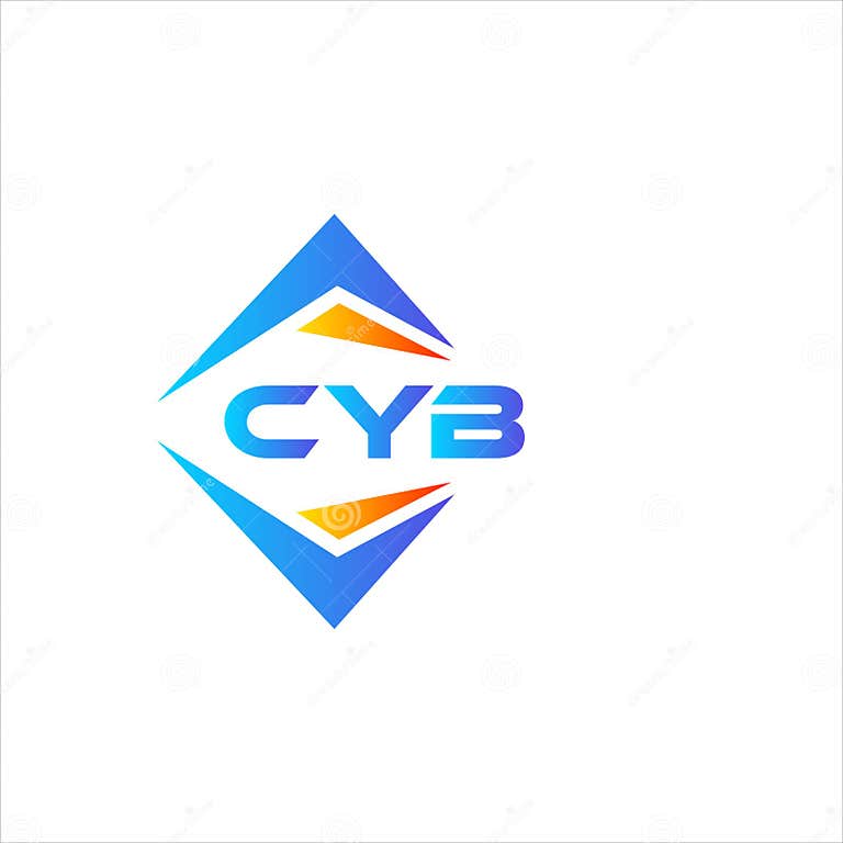 CYB Abstract Technology Logo Design on White Background. CYB Creative ...