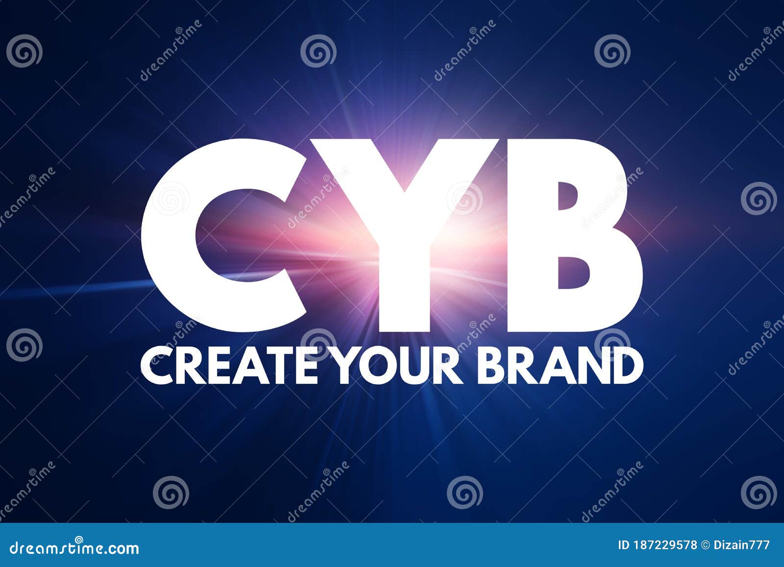 CYB - Create Your Brand Acronym, Business Concept Background Stock ...