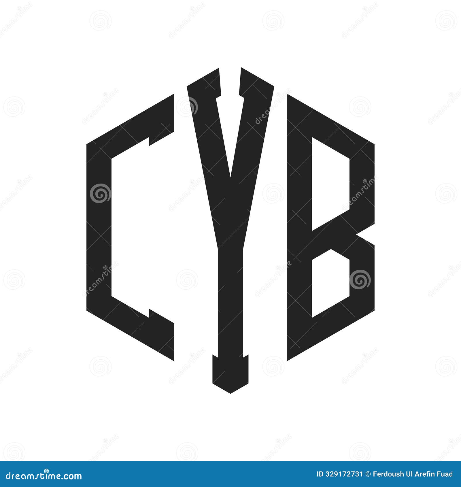 CYB Logo Design. Initial Letter CYB Monogram Logo Using Hexagon Shape ...