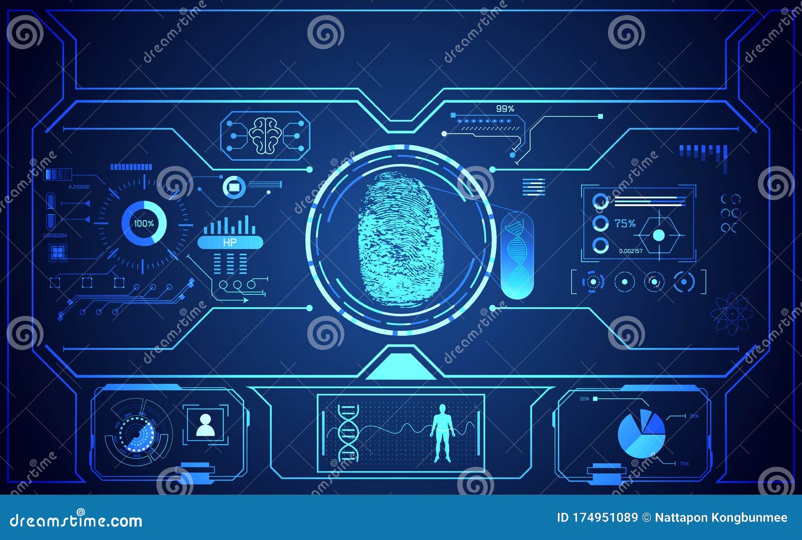 Cyber Abstract Technology Ui Futuristic Concept Hud Interface Cyber ...