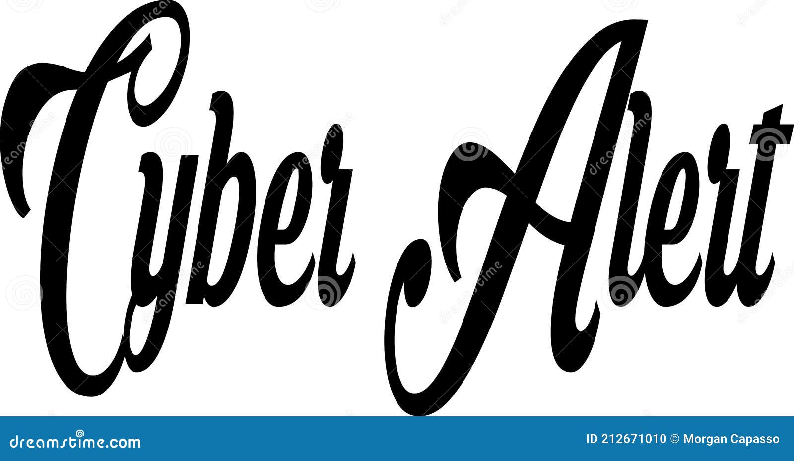 Cyber Alert Text Sign Illustration Stock Vector - Illustration of ...