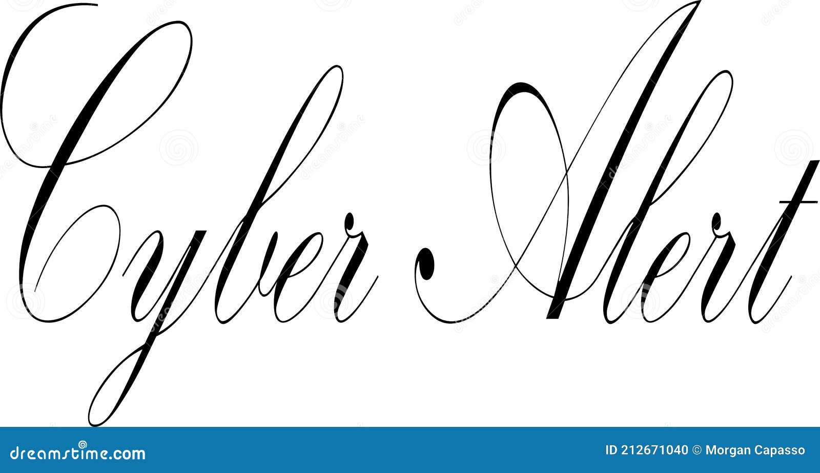 Cyber Alert Text Sign Illustration Stock Vector - Illustration of ...