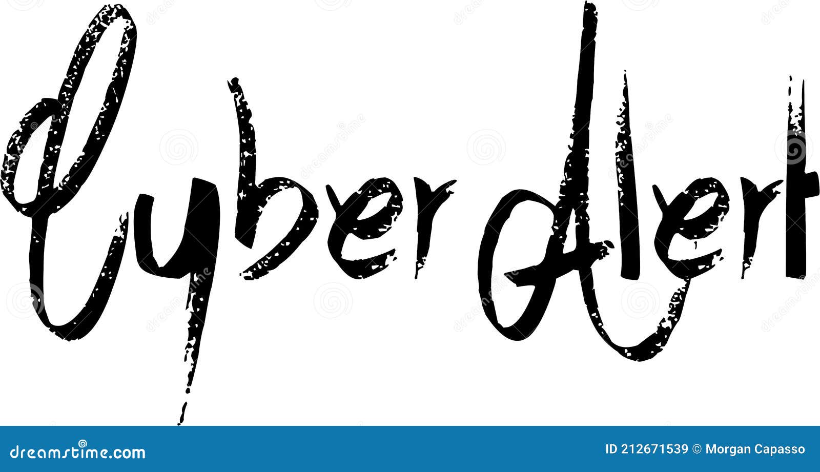 Cyber Alert Text Sign Illustration Stock Vector - Illustration of ...