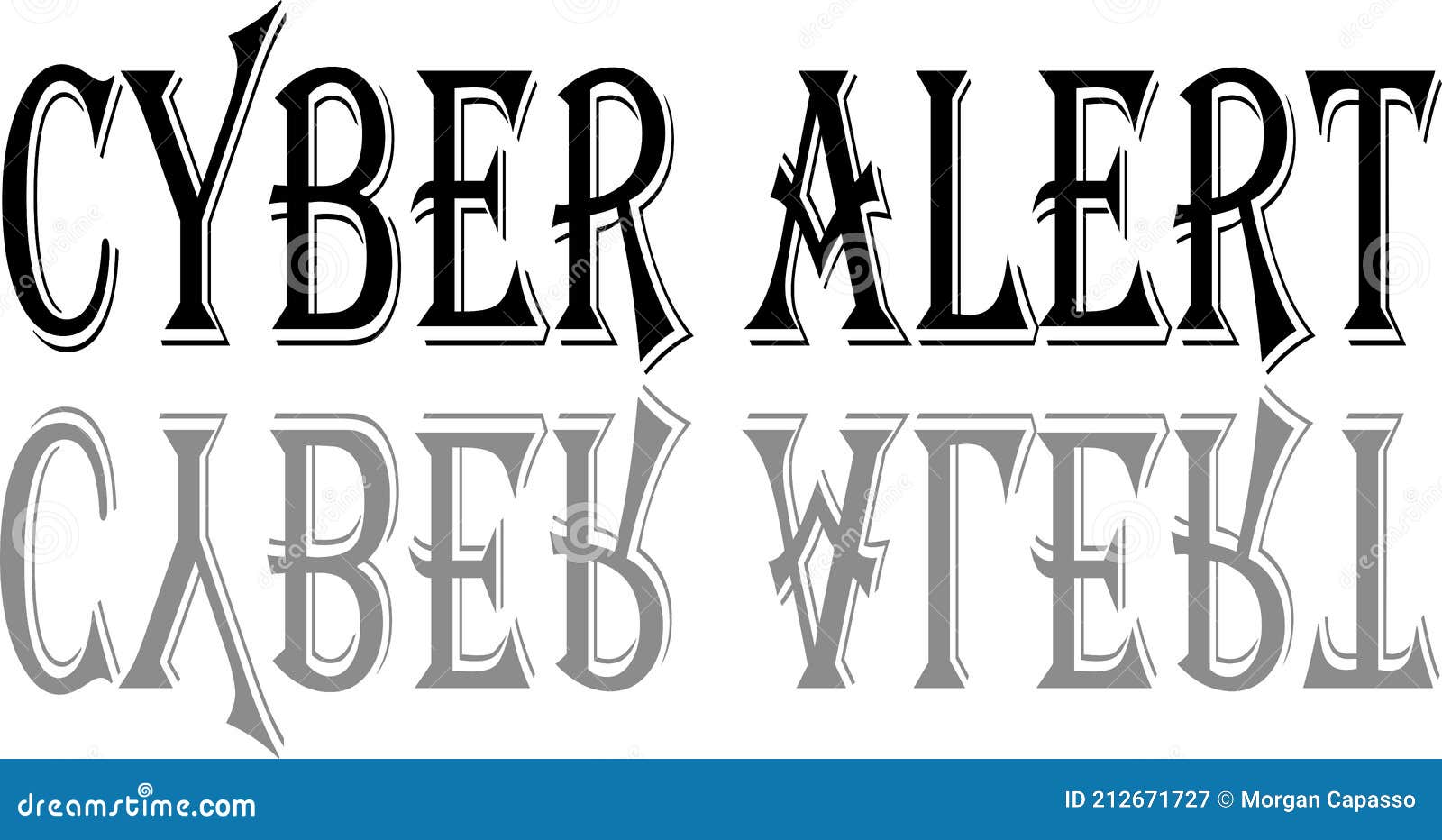 Cyber Alert Text Sign Illustration Stock Vector - Illustration of cyber ...