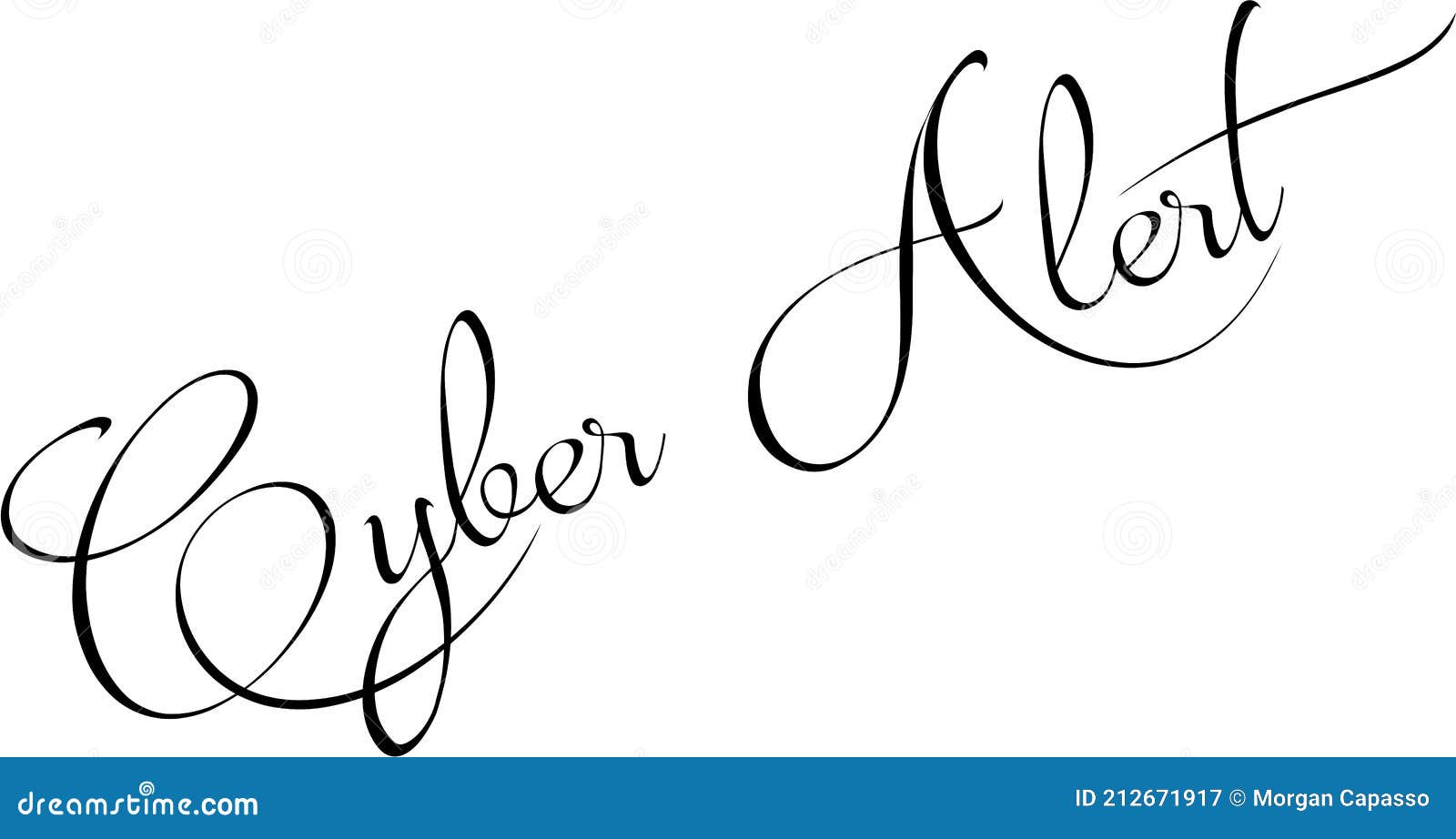 Cyber Alert Text Sign Illustration Stock Vector - Illustration of ...