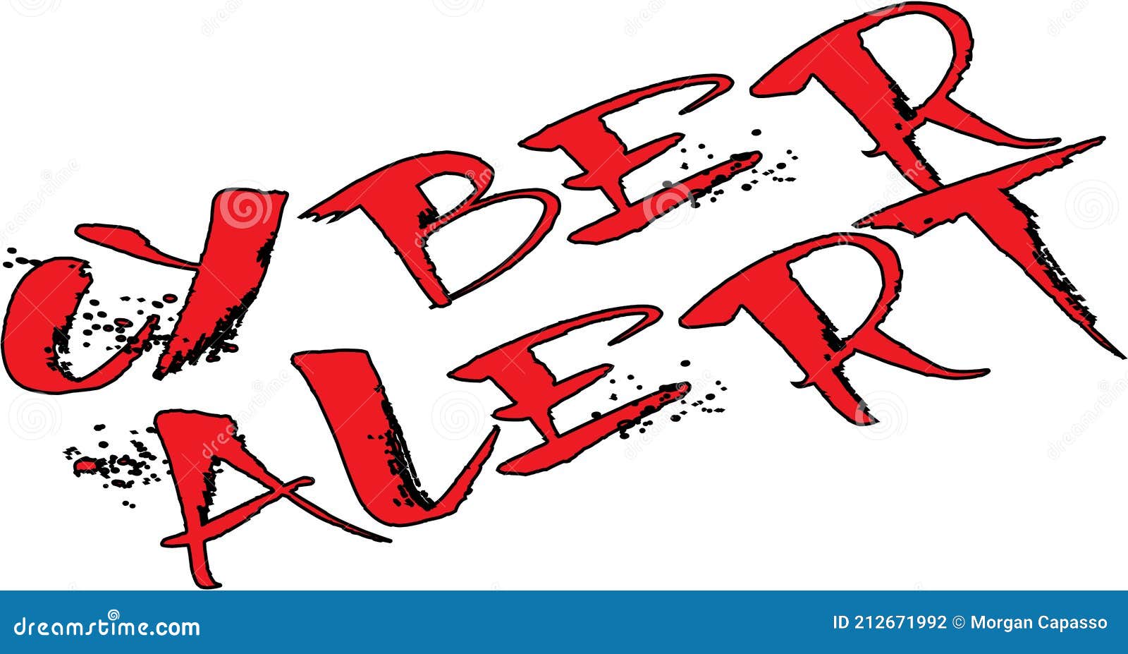 Cyber Alert Text Sign Illustration Stock Vector - Illustration of ...