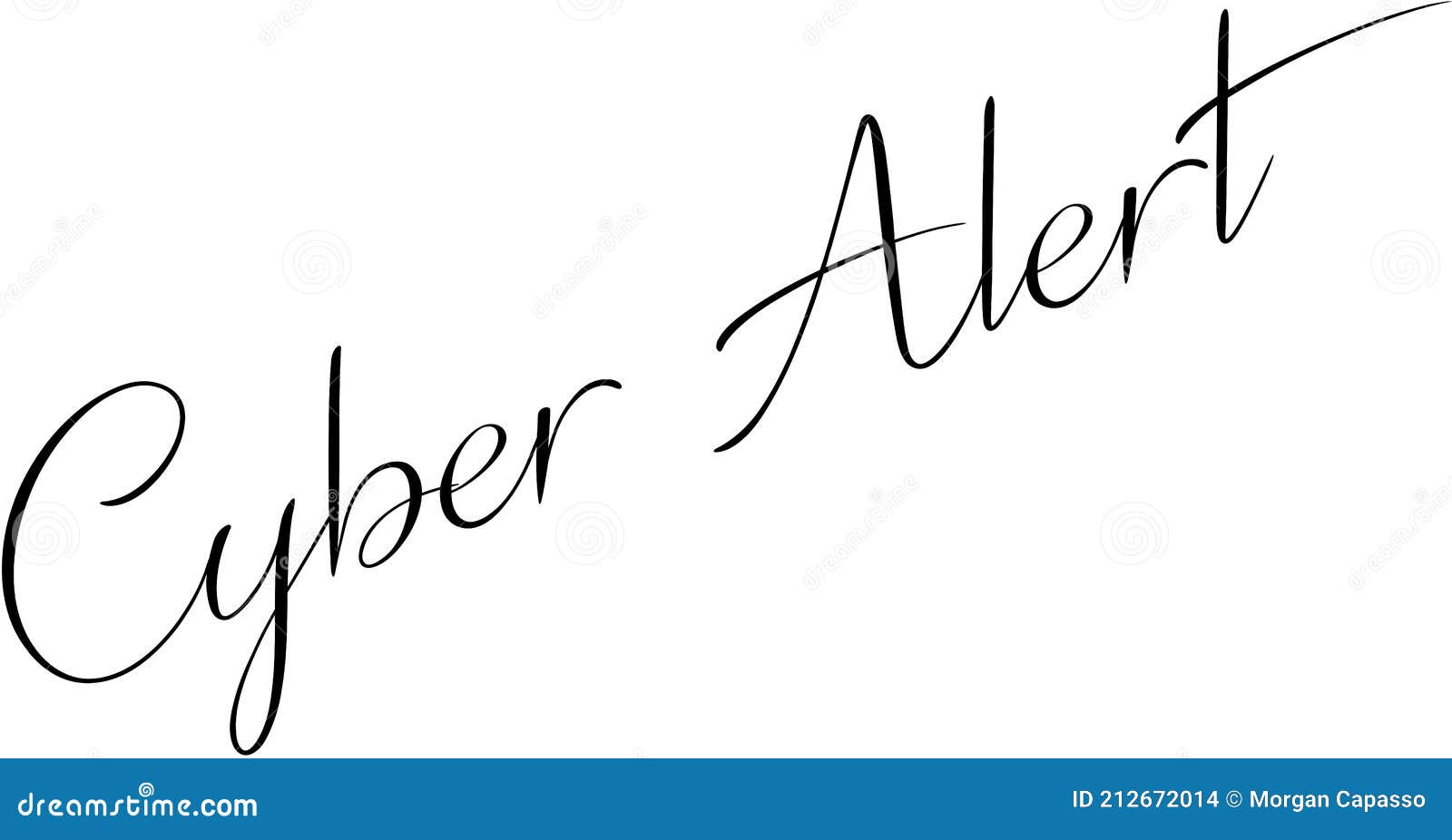 Cyber Alert Text Sign Illustration Stock Vector - Illustration of ...