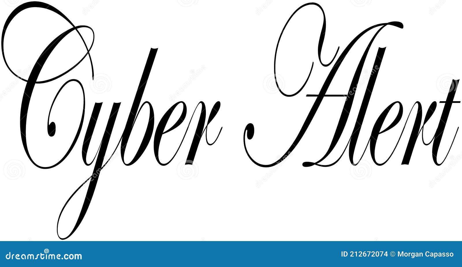 Cyber Alert Text Sign Illustration Stock Vector - Illustration of safe ...