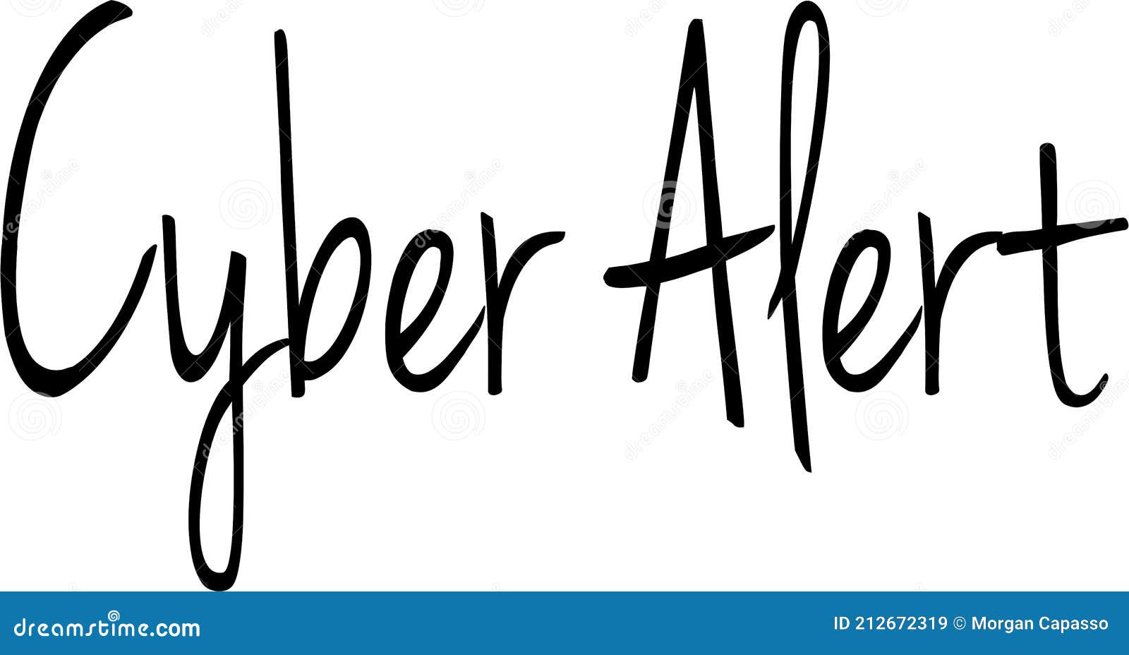 Cyber Alert Text Sign Illustration Stock Vector - Illustration of ...