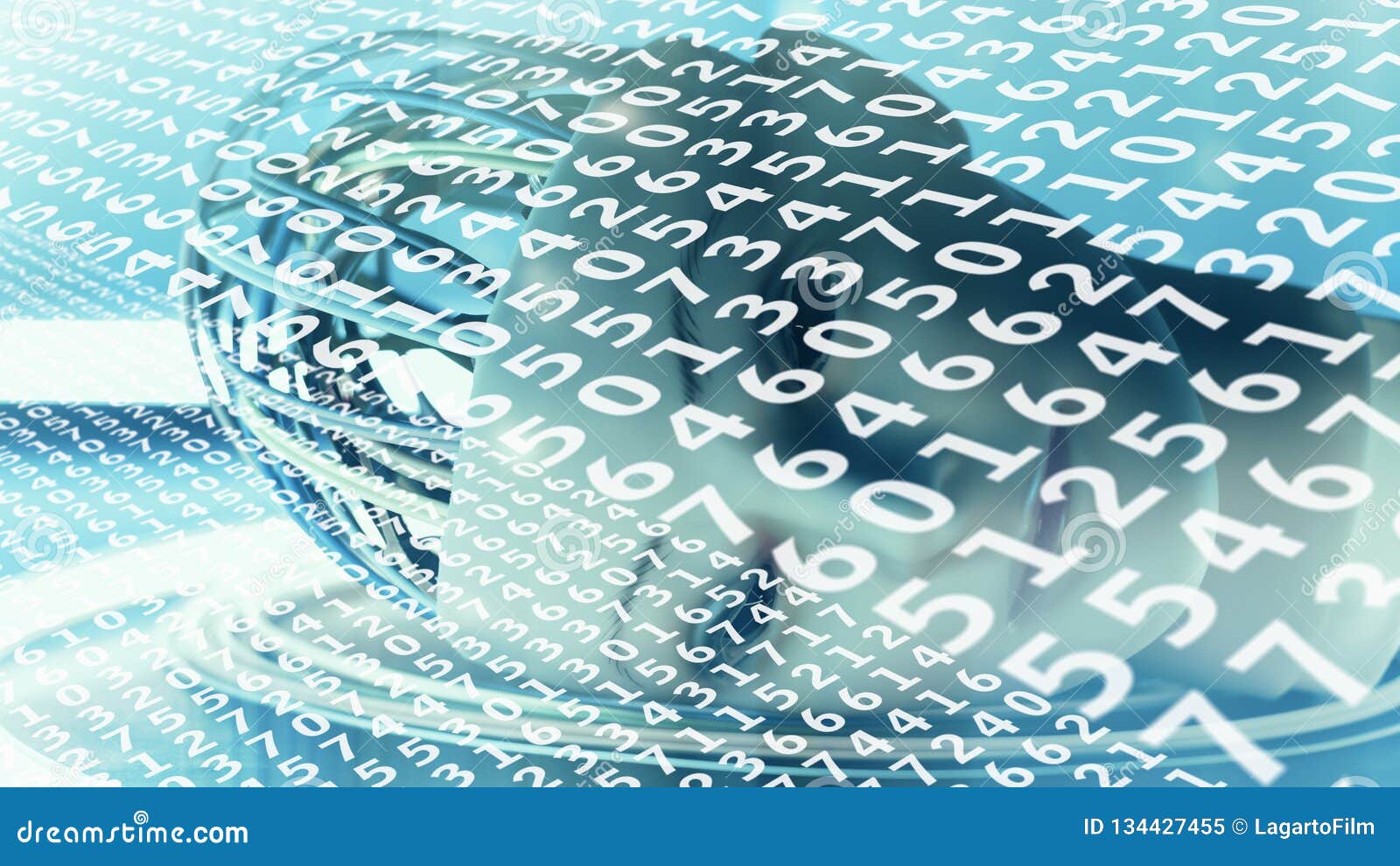 Cyber Android Brain Cables, Digital Technology Art Stock Illustration ...