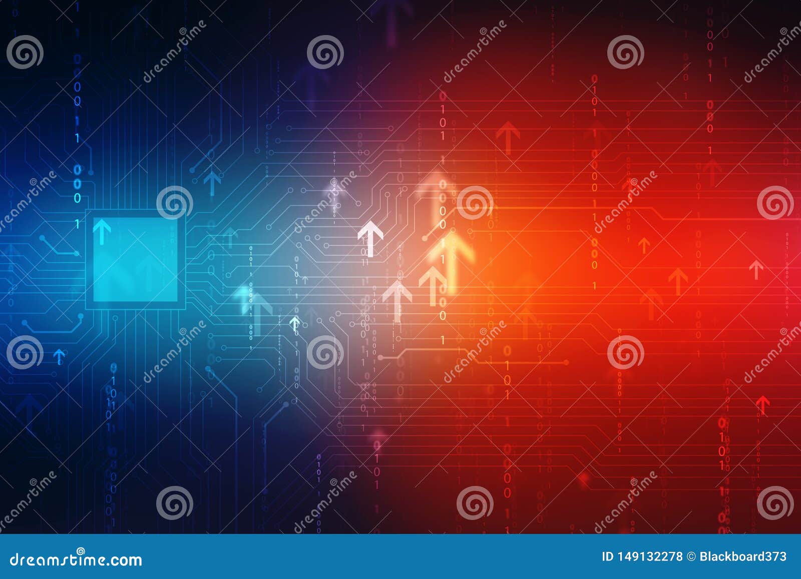 Cyber Arrow Background, Digital Abstract Technology Background Stock ...
