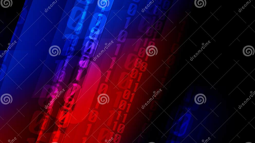 Binary Background With Rectangles Of Binary Code Technology Concept For Cyber Security And Data