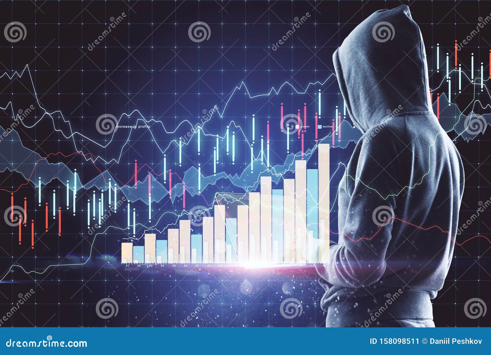 Cyber Attack Concept with Digital Screen Stock Image - Image of ...