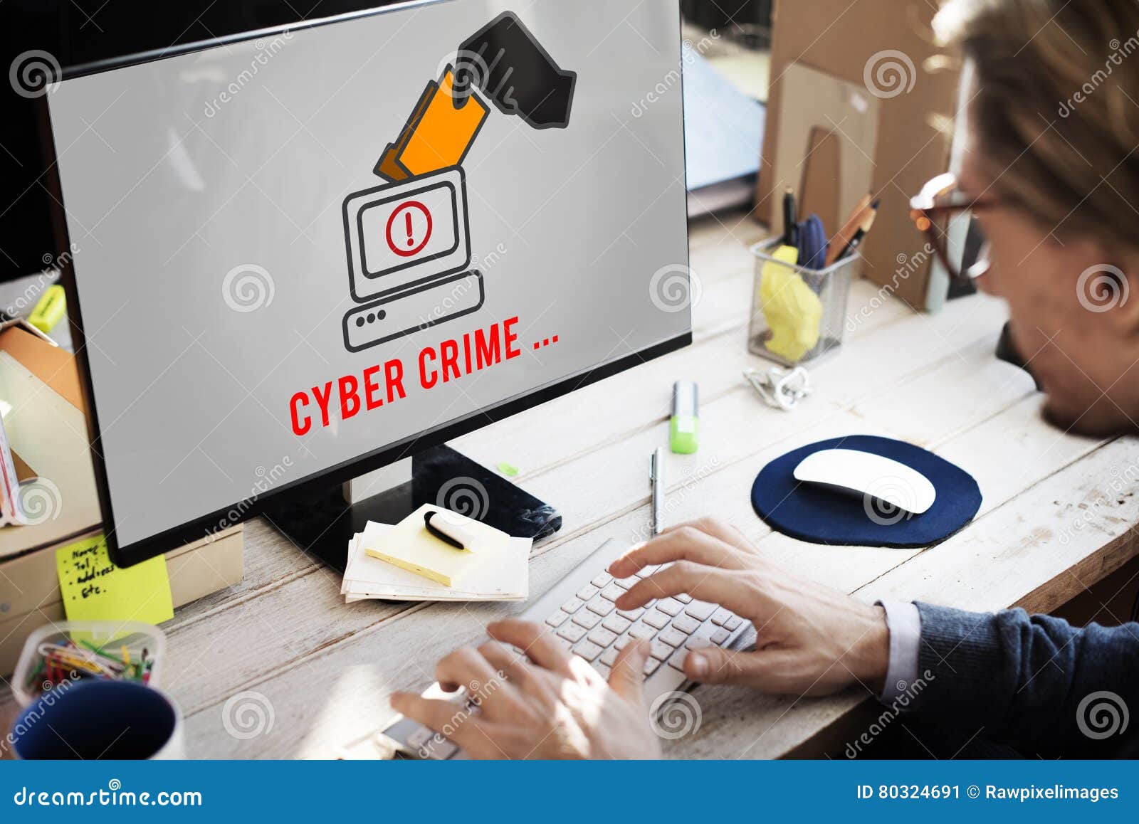 Cyber Attack Crime Fraud Hacker Security System Concept Stock Image ...