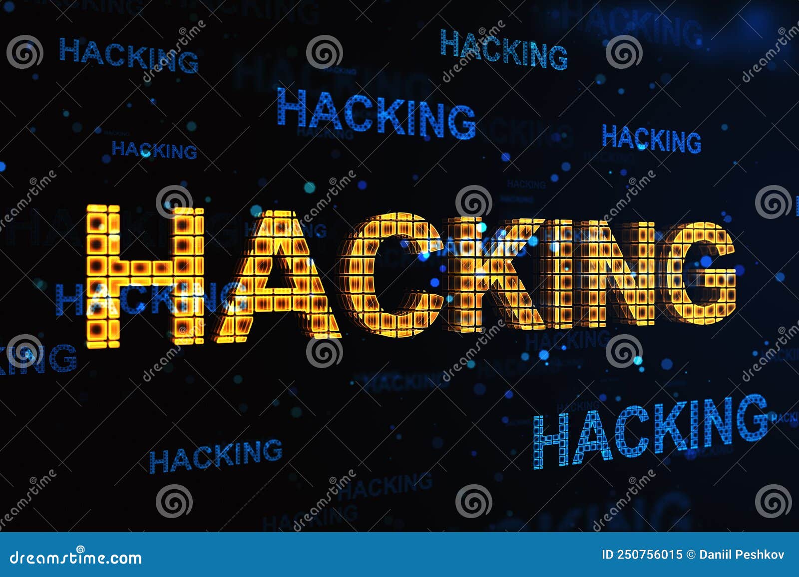 Cyber Attack and Hacking Concept with Perspective View on Digital ...