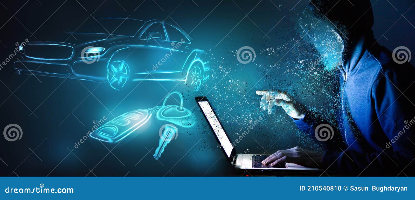 Cyber Attack Hacking Smart Car Stock Photo - Image of attack, signal ...