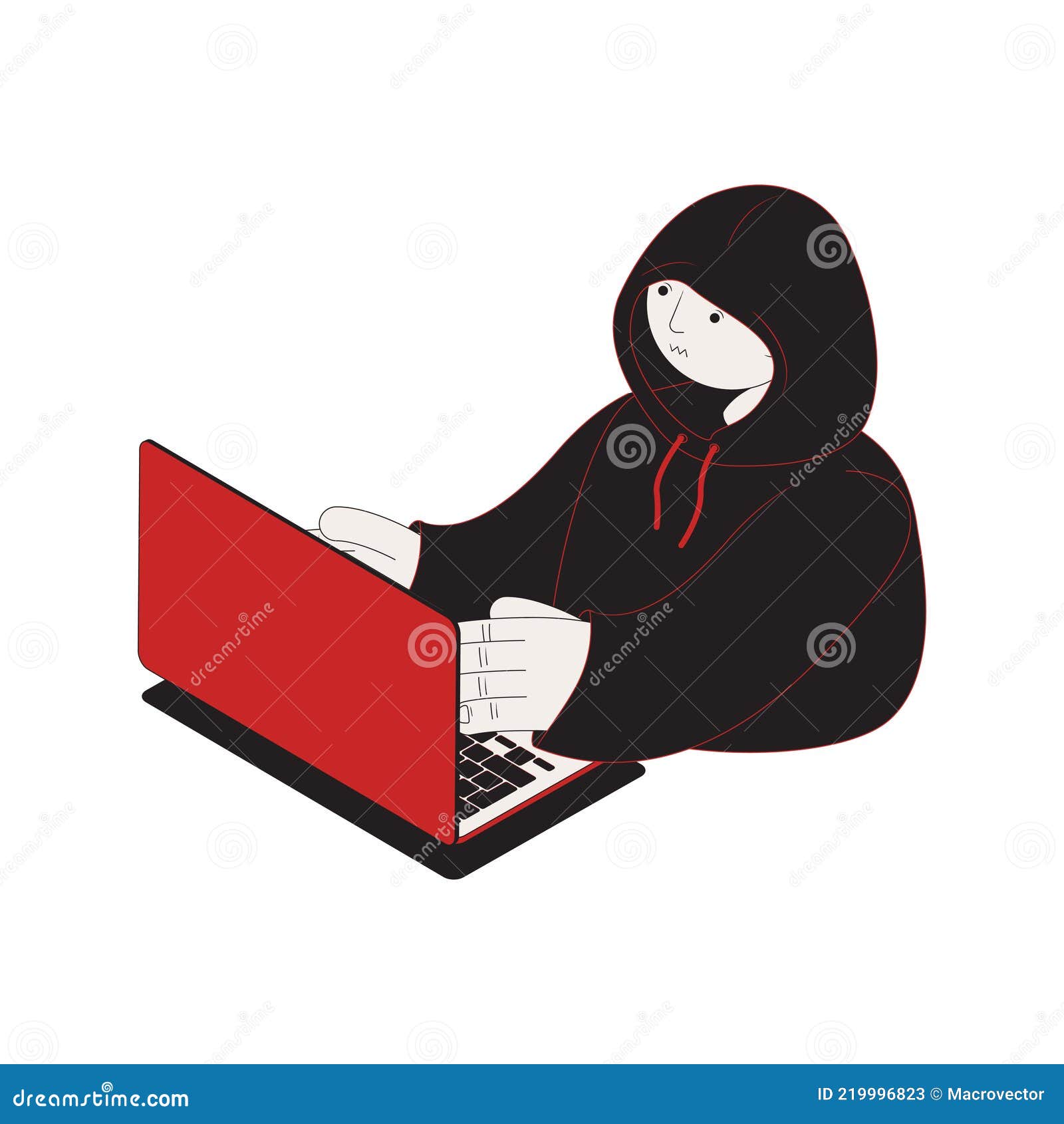 Cyber Attack Icon stock vector. Illustration of computer - 219996823
