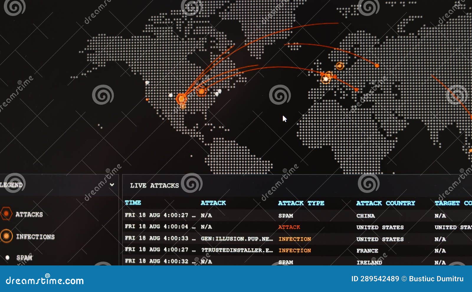 Cyber Attack Map. Professional Team of Cyber Security Specialists ...