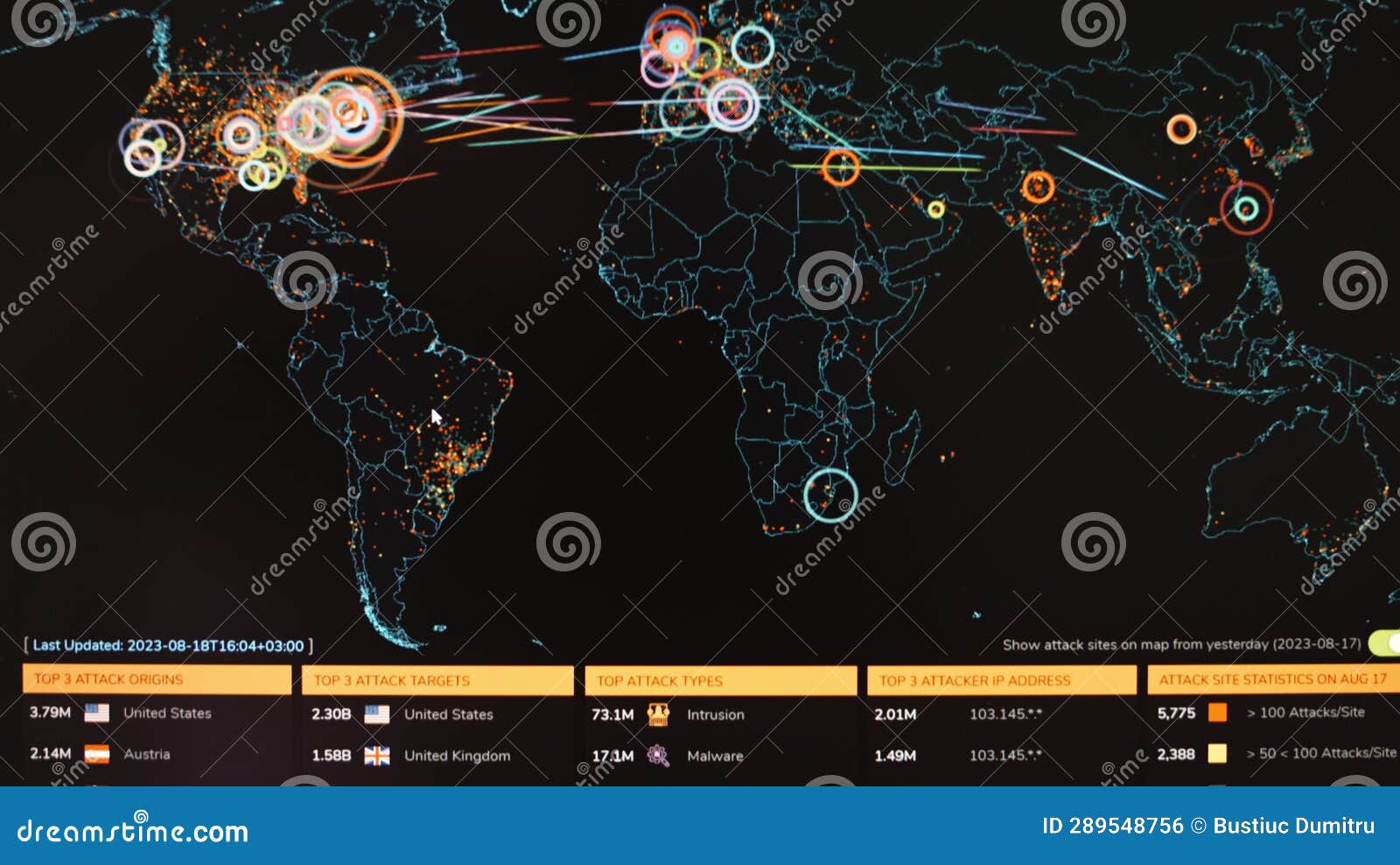 Cyber Attack Map. Professional Team of Cyber Security Specialists ...