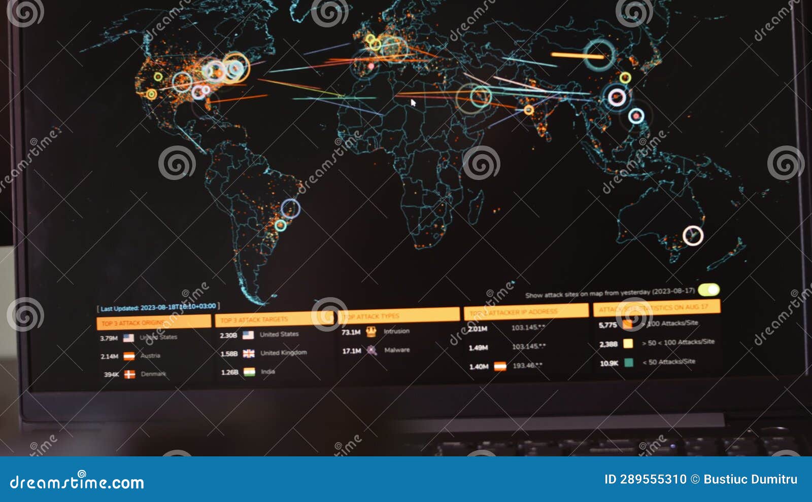 Cyber Attack Map. Professional Team of Cyber Security Specialists ...