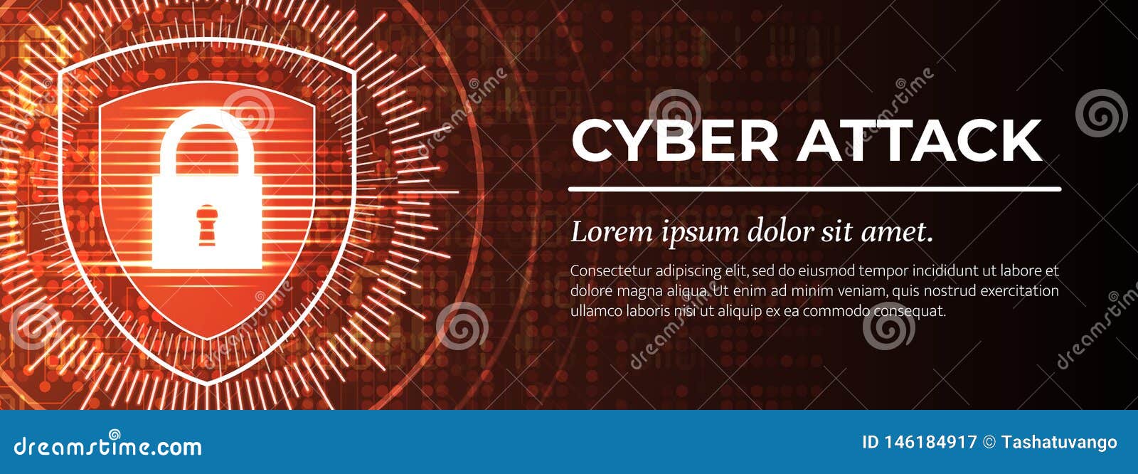 Cyber Attack. the Red Modern Digital Background. Vector. Stock Vector ...