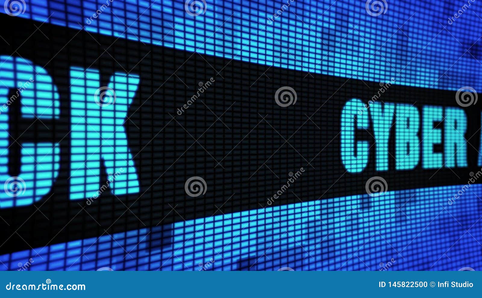 Cyber Attack Side Text Scrolling LED Wall Pannel Display Sign Board ...