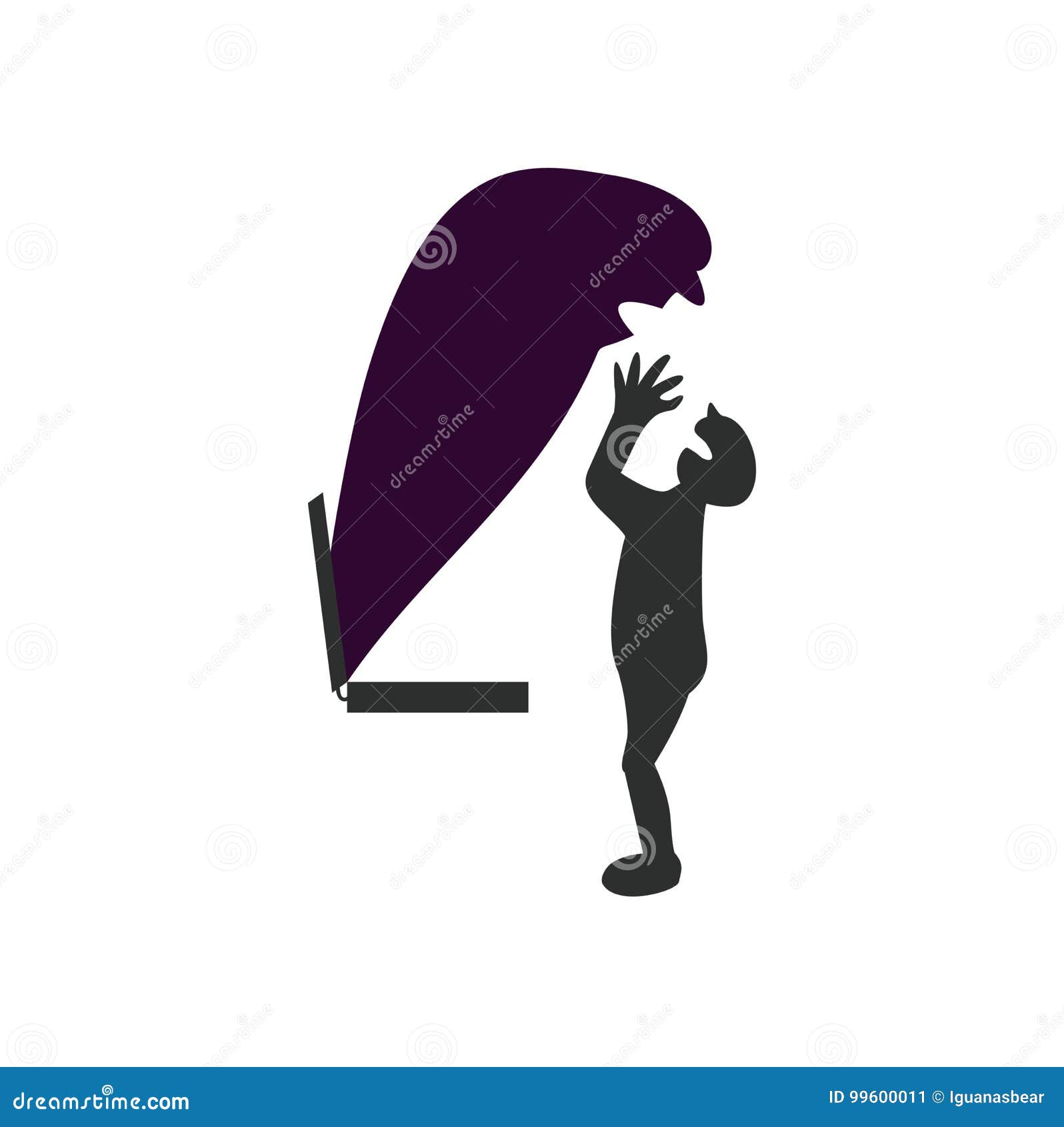 Cyber Attack - Simple Stylized Vector Drawing Stock Vector ...