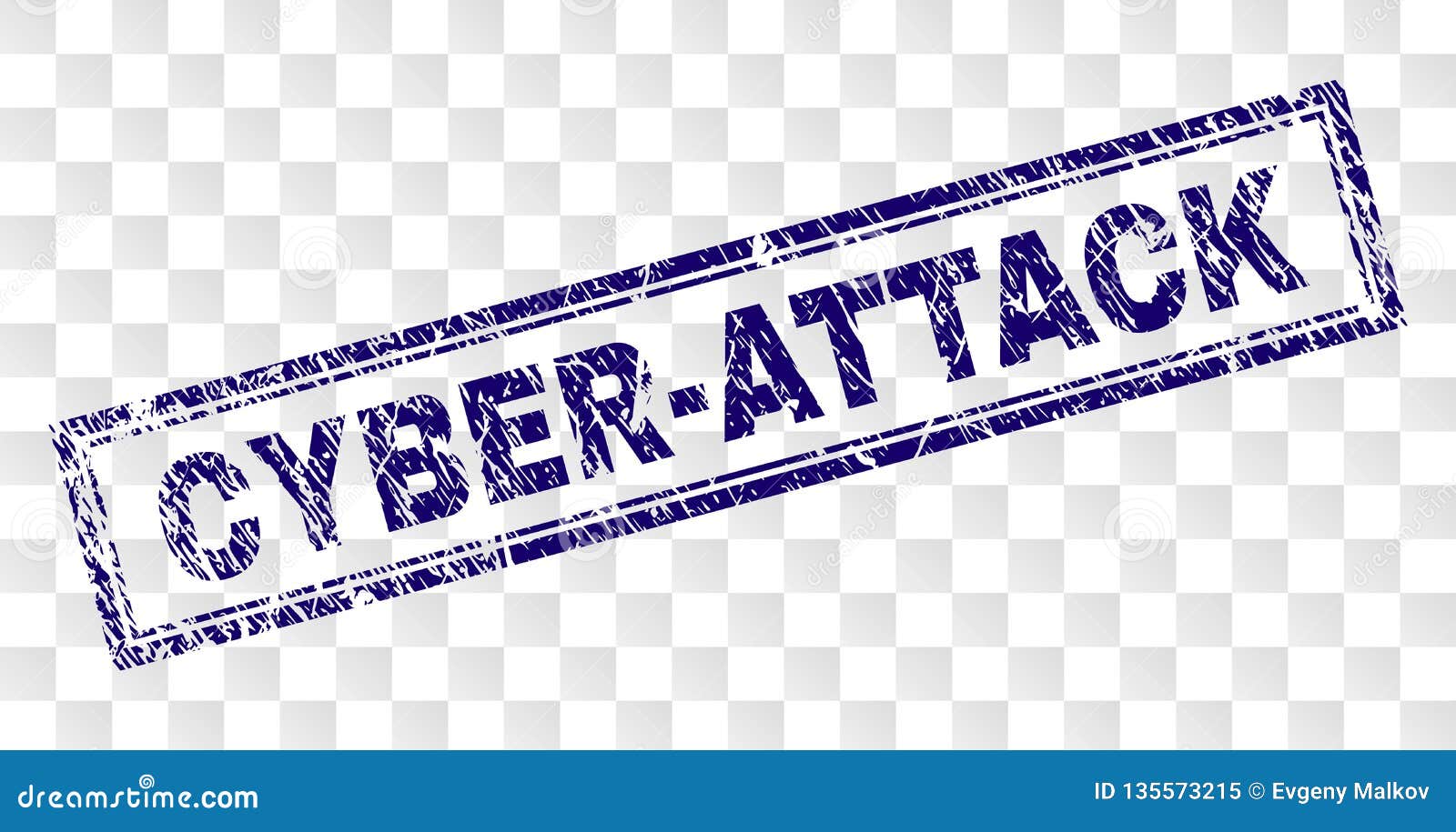 Grunge CYBER-ATTACK Rectangle Stamp Stock Vector - Illustration of ...