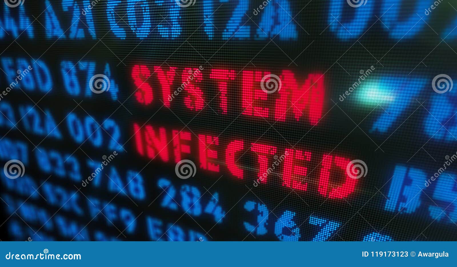 Cyber Attack System Infected Stock Image - Image of pixel, abstract ...