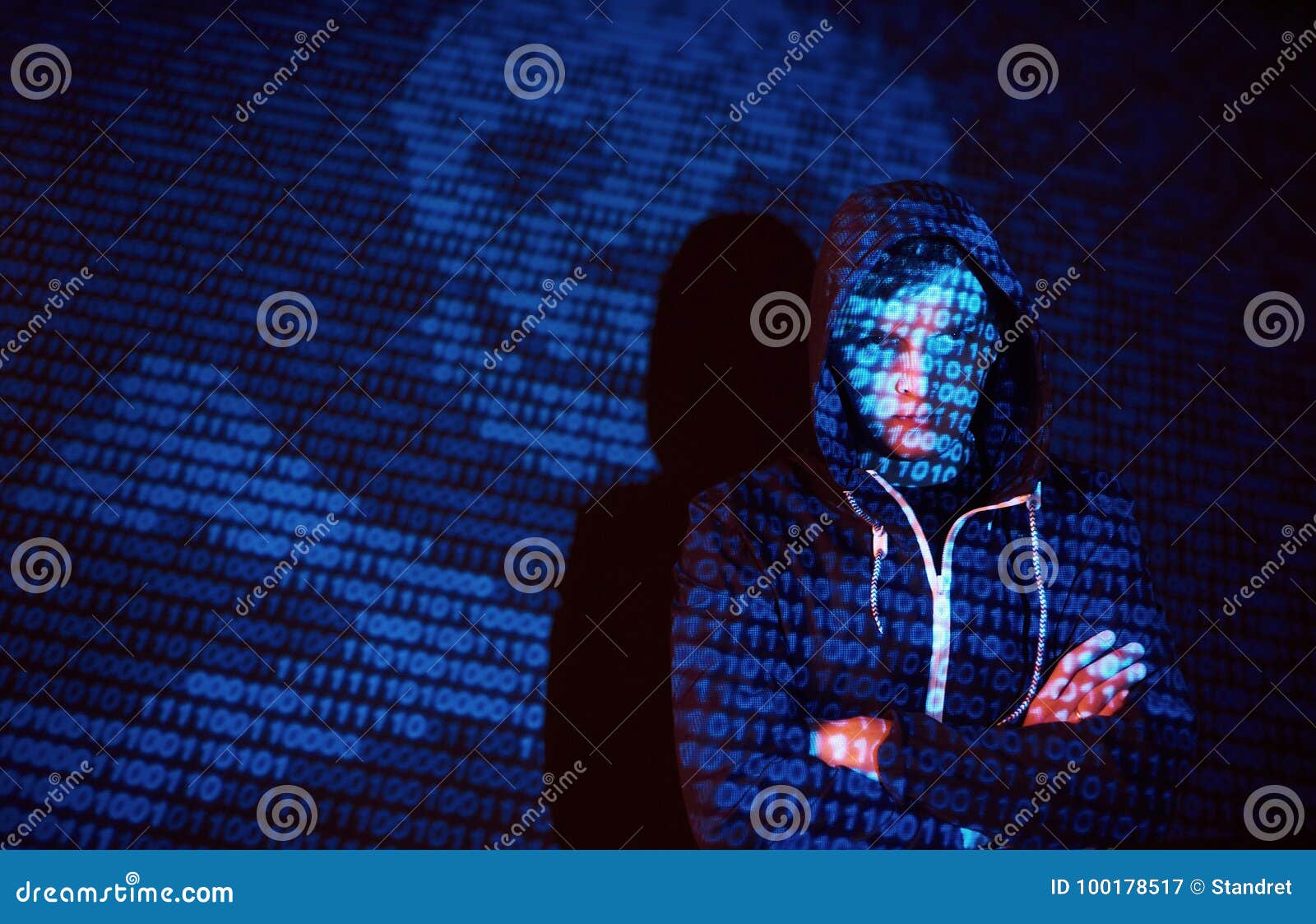 Cyber Attack with Unrecognizable Hooded Hacker Using Virtual Reality ...