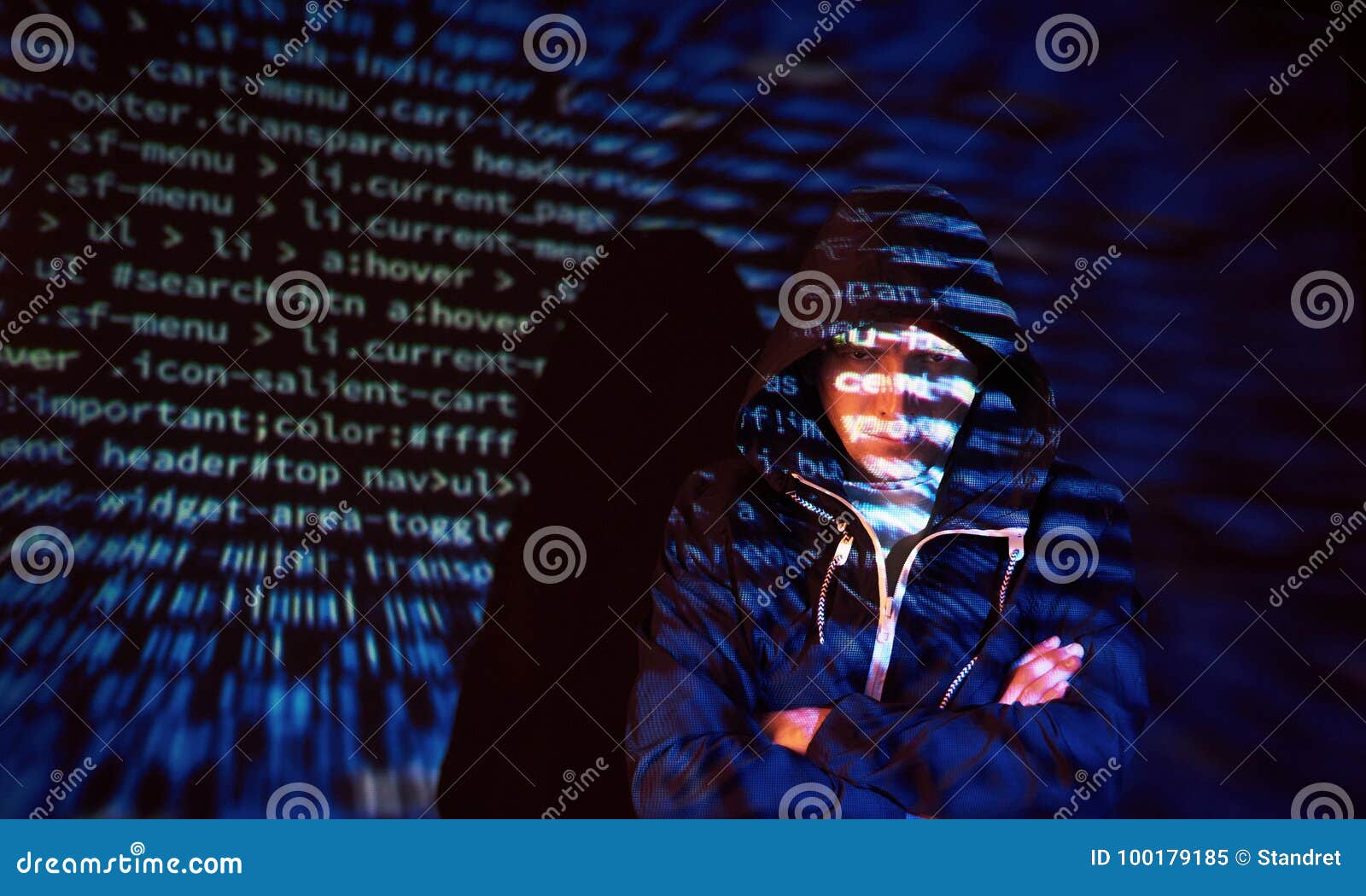 Cyber Attack with Unrecognizable Hooded Hacker Using Virtual Reality ...