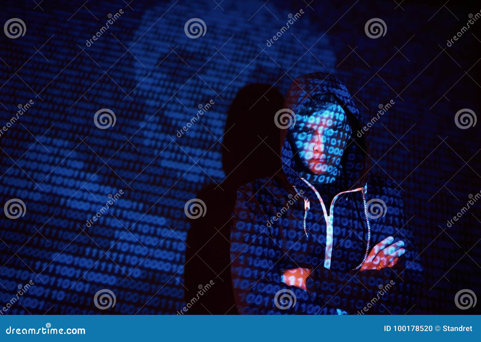 Cyber Attack with Unrecognizable Hooded Hacker Using Virtual Reality ...