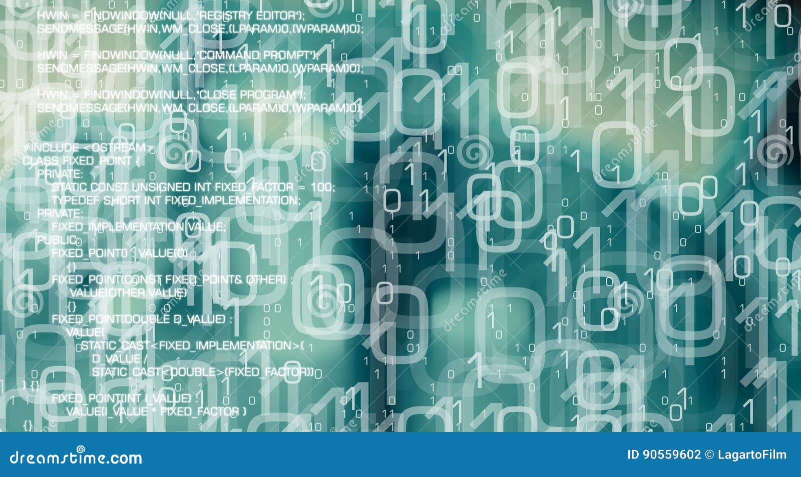 Cyber Attacks in Cyberspace, Computer Crime Stock Illustration ...