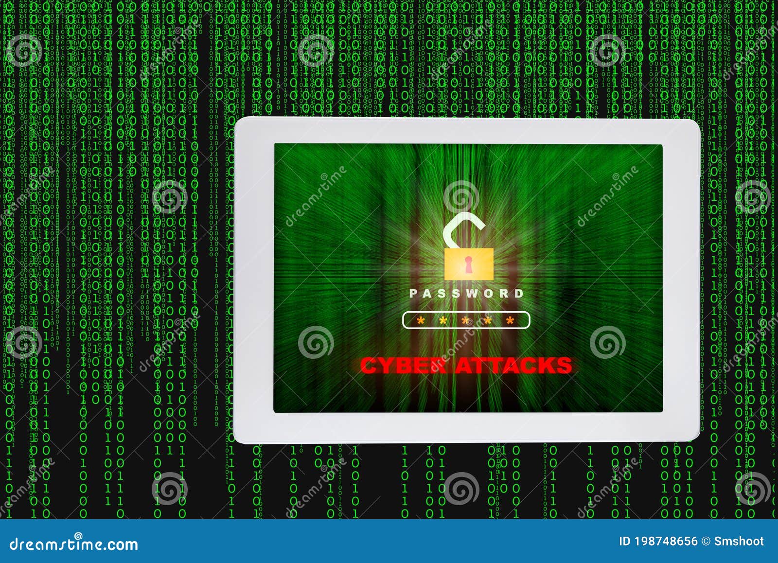 Cyber Attacks and Hacking Detected Concept Stock Illustration ...