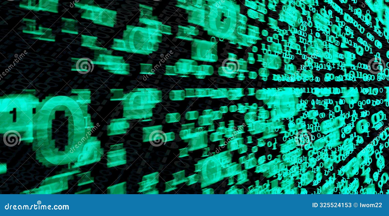 Cyber Background with Numbers Zero and One. Binary Codes Backdrop. Stock Illustration ...