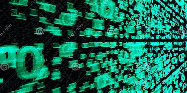 Cyber Background with Numbers Zero and One. Binary Codes Backdrop ...