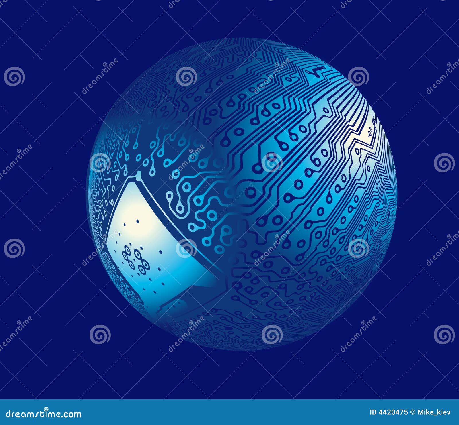 Cyber ball stock vector. Illustration of business, global - 4420475
