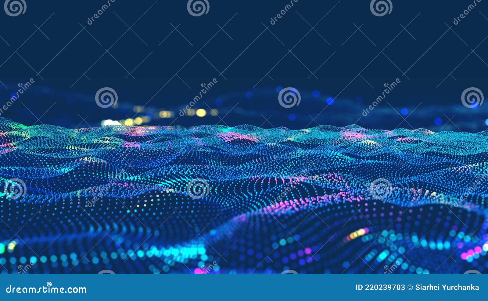 Cyber Big Data Flow. Blockchain Data Fields. Network Line Connect Stream Stock Illustration ...
