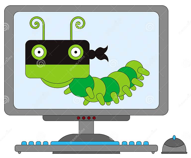 Cyber bug stock illustration. Illustration of cartoon - 34941963