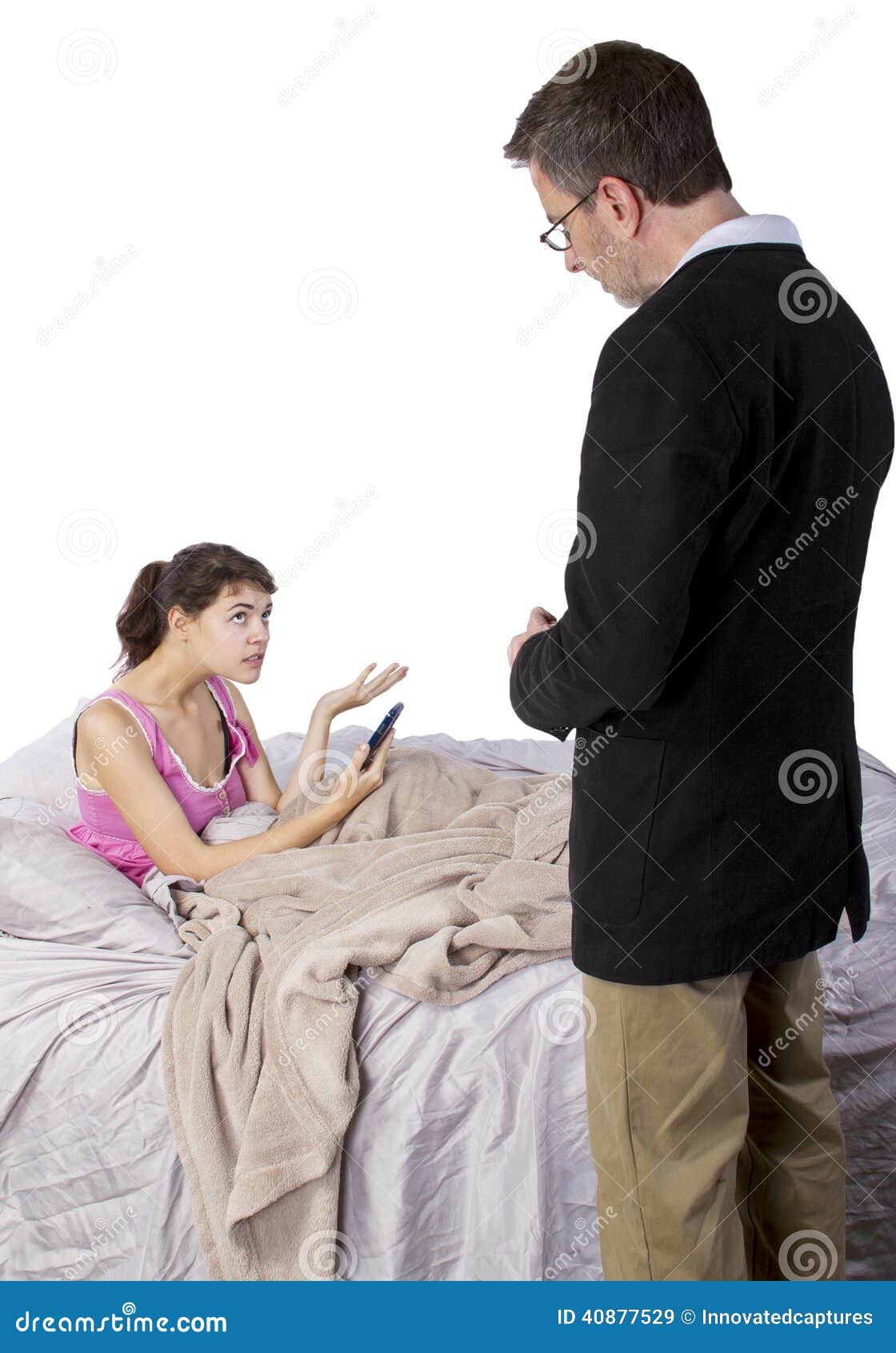 Concerned Father Reading Phone Stock Photos - Free & Royalty-Free Stock ...