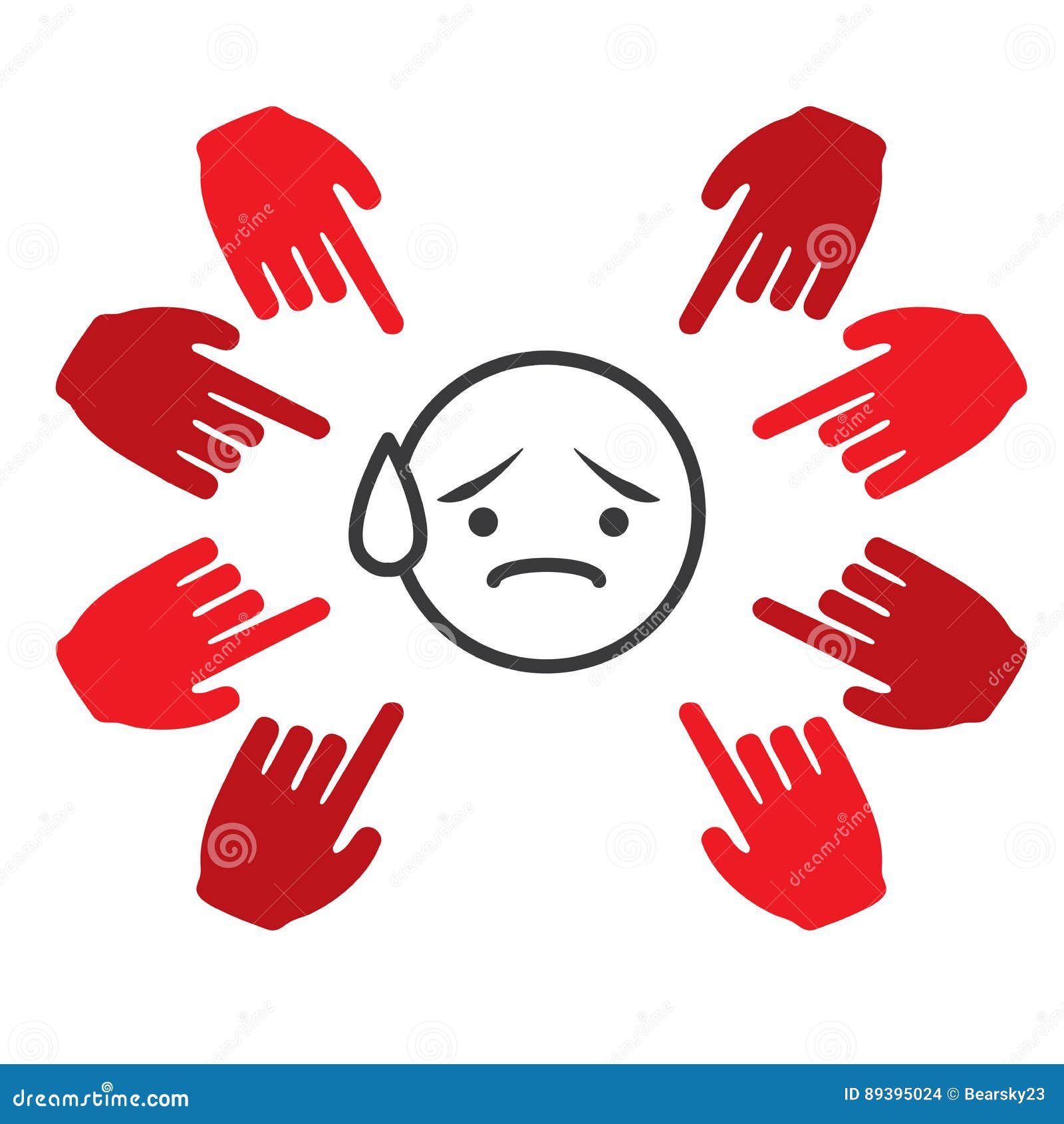 Cyber Bullying Graphic stock vector. Illustration of media - 89395024