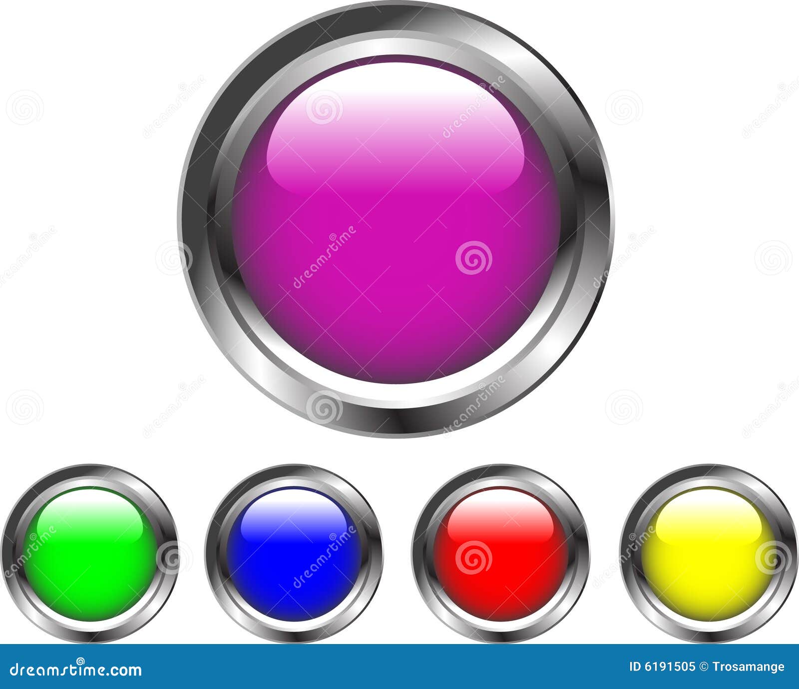Cyber buttons stock vector. Illustration of metallic, color - 6191505