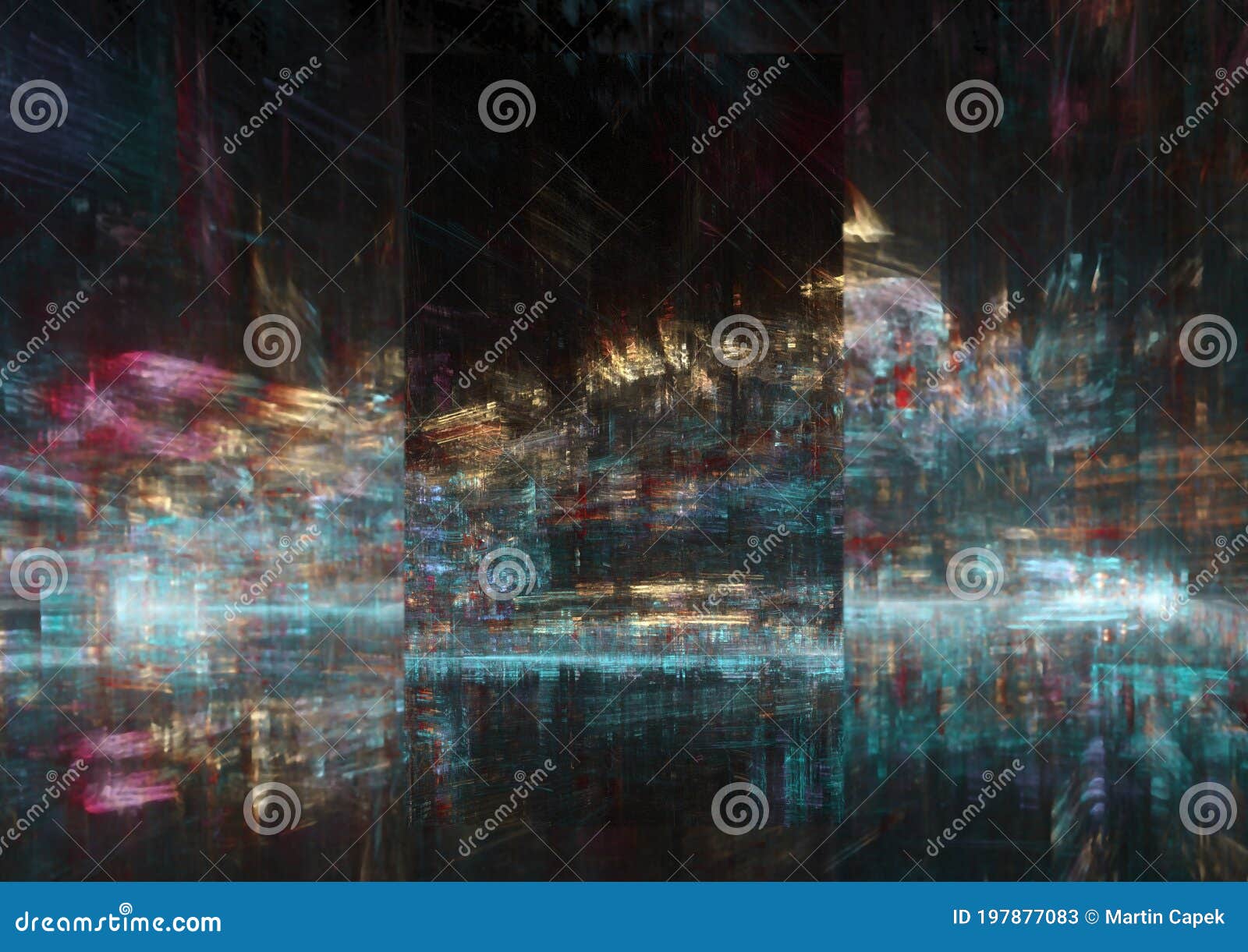 Cyber city abstract design stock illustration. Illustration of energy ...