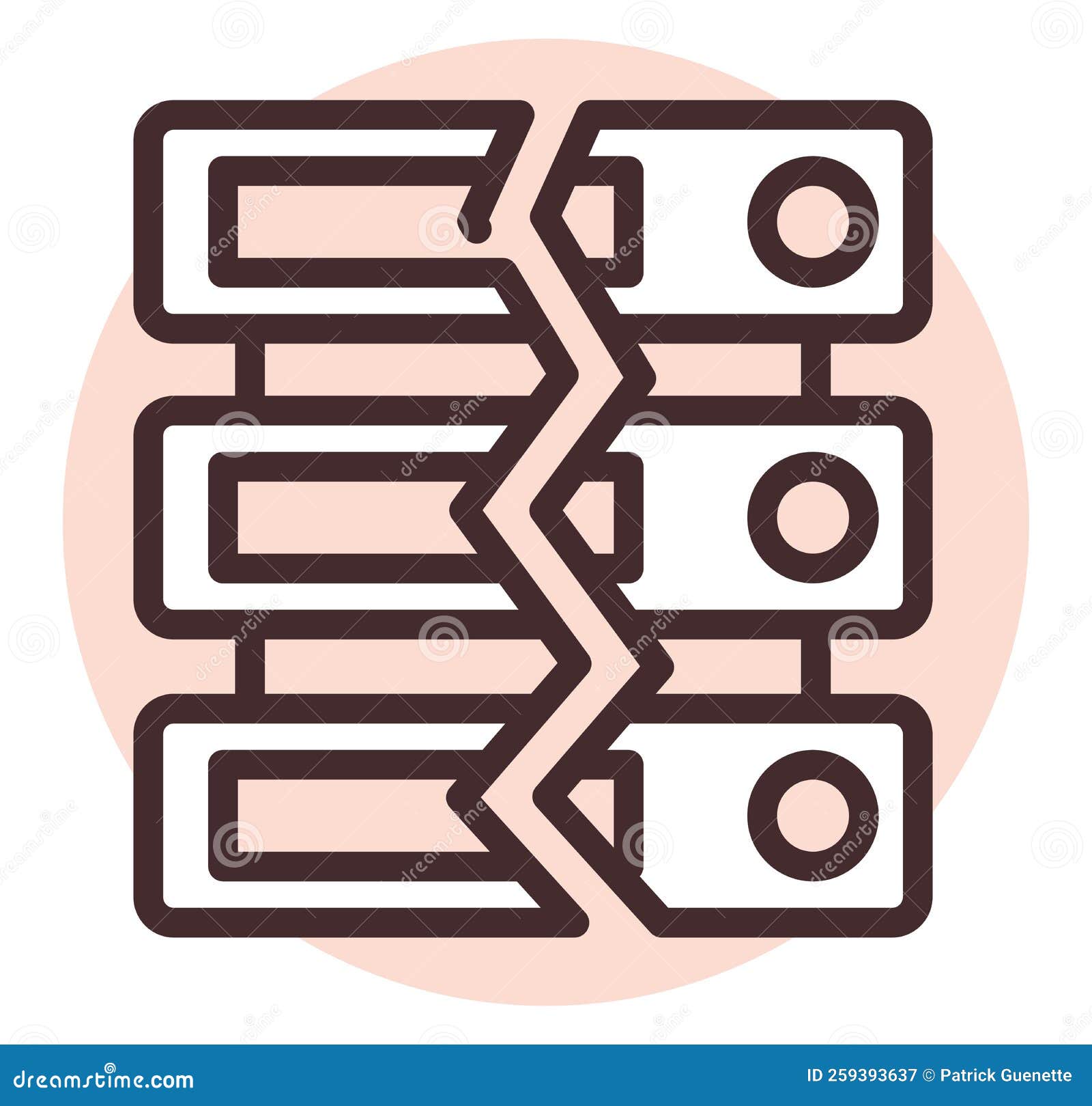 Cyber Cloud Broken Data, Icon Stock Vector - Illustration of anonymous ...